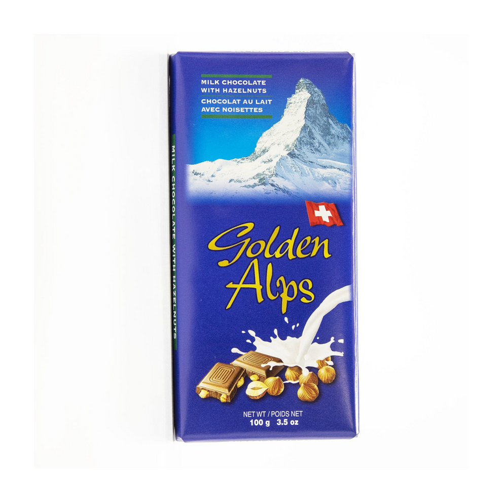Golden Alps Milk Chocolate with Hazelnuts 100g – Food Depot Toronto
