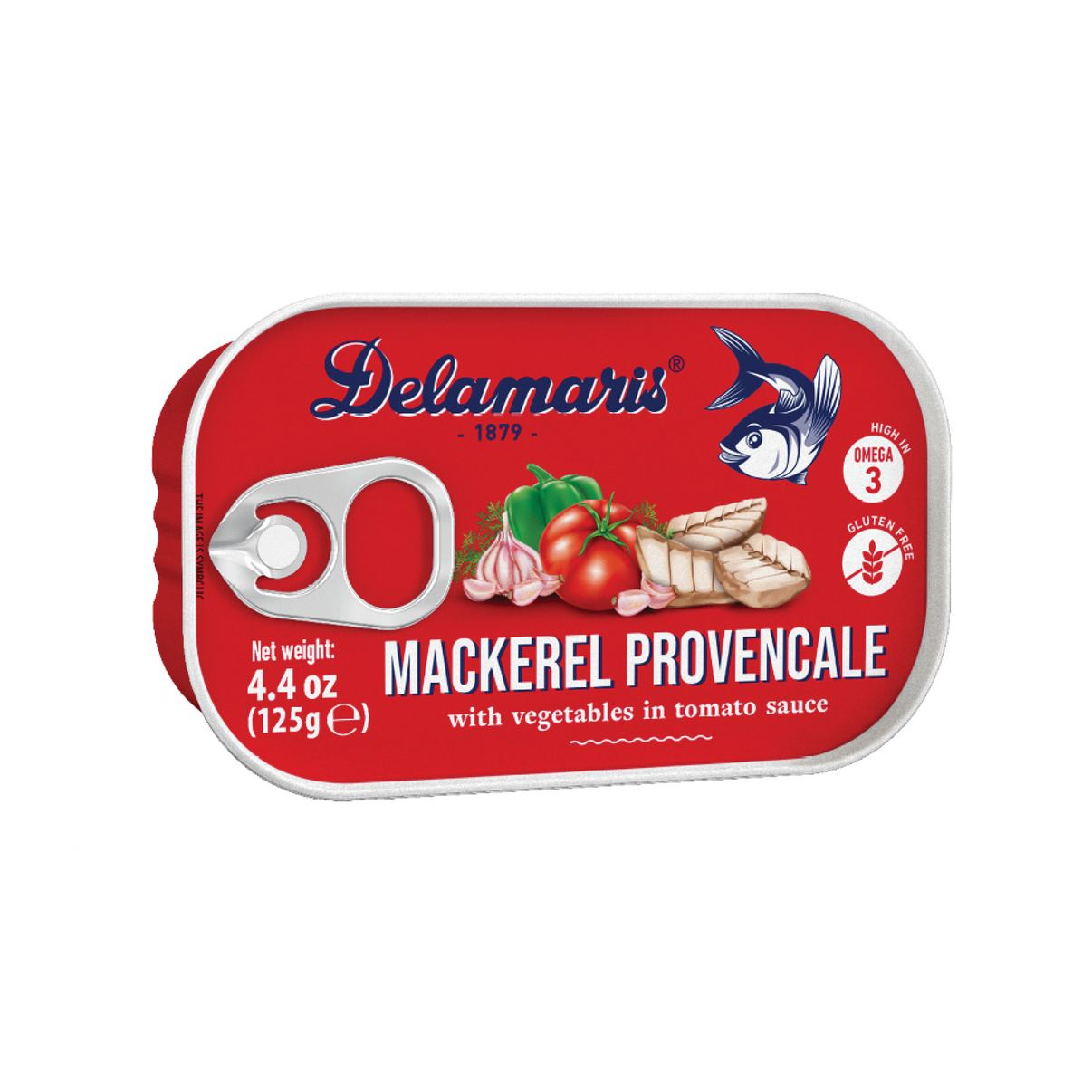 Delamaris Mackerel Provencale with Vegetables in Tomato Sauce 125g ...